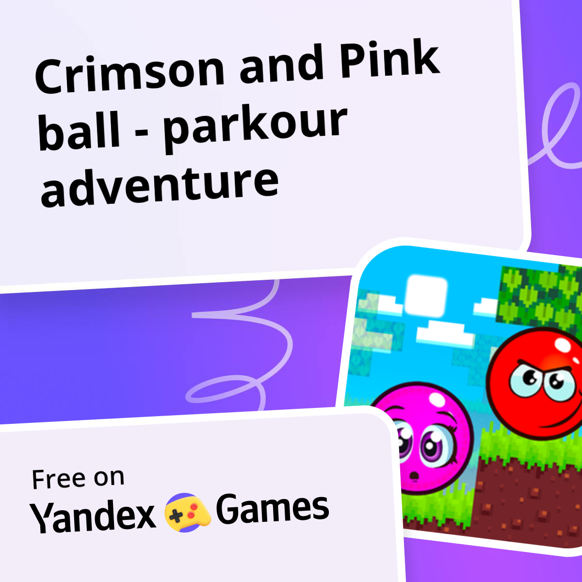 Crimson and Pink ball - parkour adventure (by Airin Li) - play online for free on Yandex Games