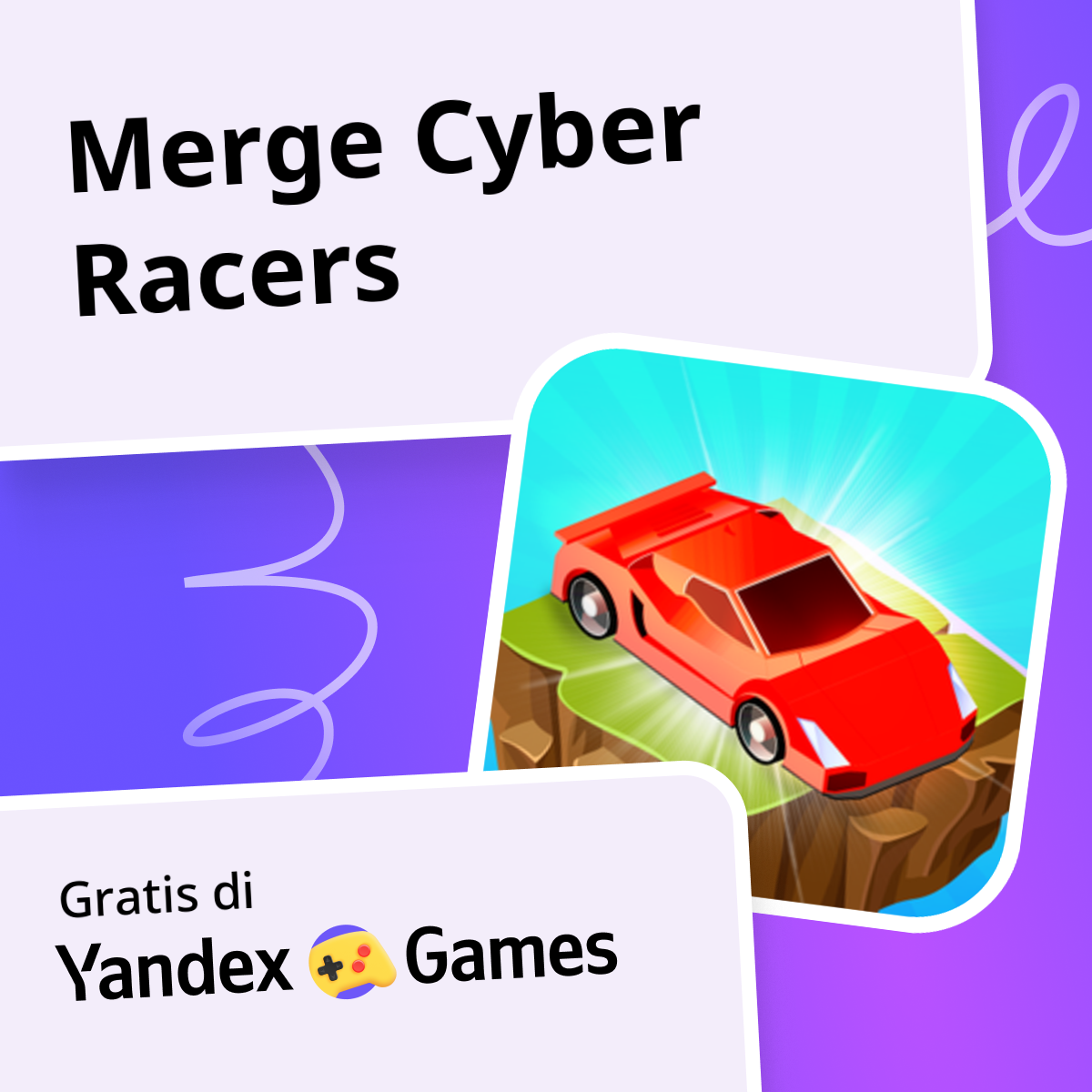 Merge Cyber Racers (oleh Boaditech) - main online gratis di Yandex Games