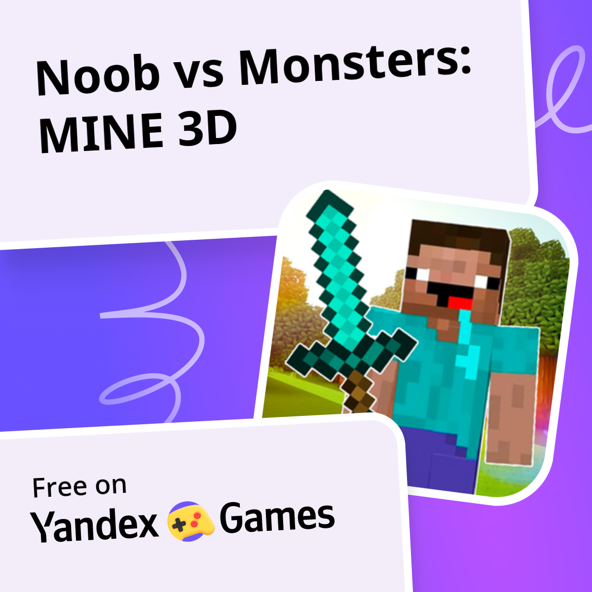 Noob vs Monsters: MINE 3D (by platina_gm) - play online for free on ...