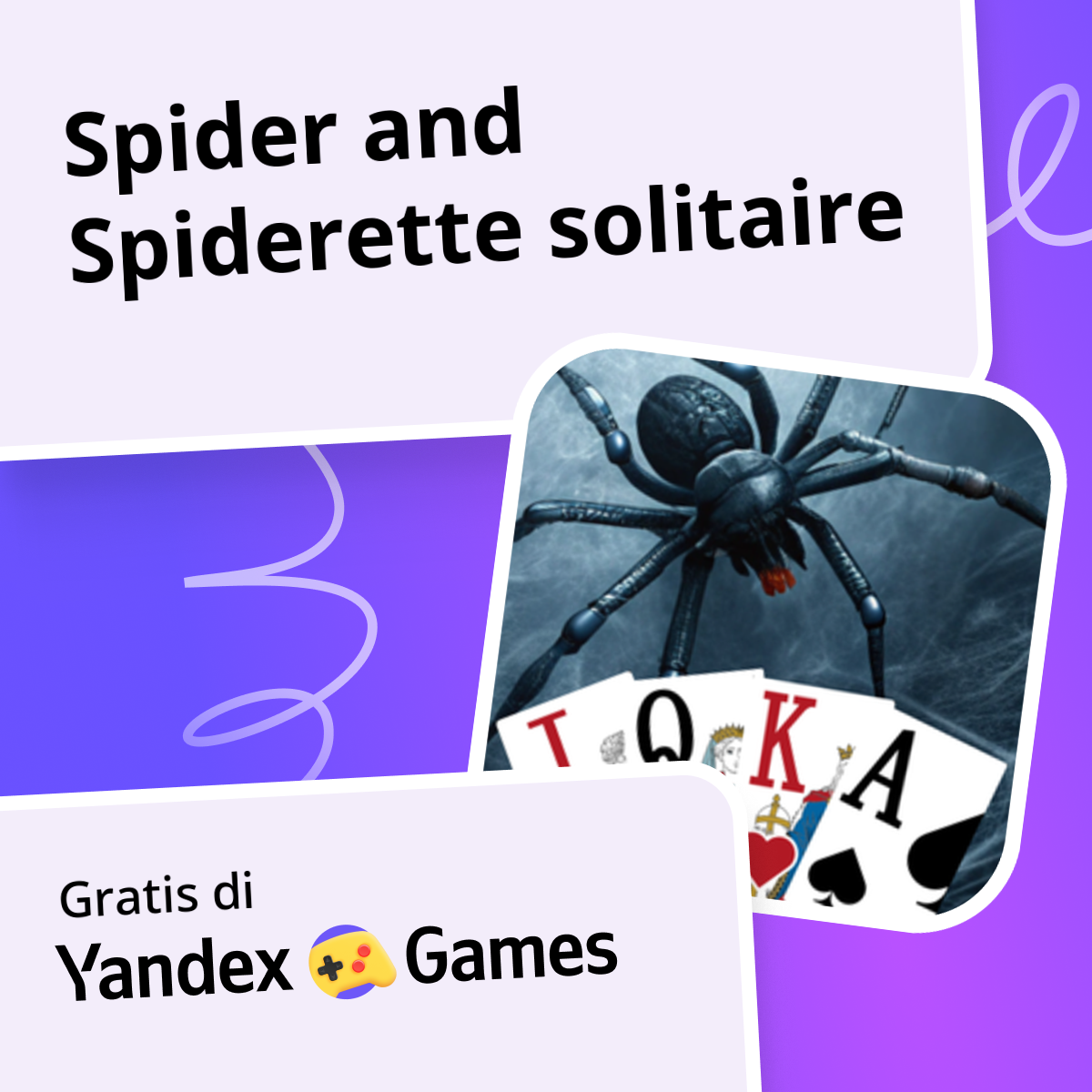Spider and Spiderette solitaire (oleh Cards Games)- mainkan online secara gratis di Yandex Games