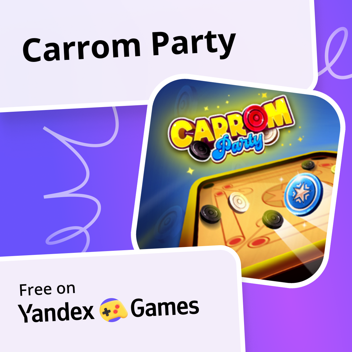 Carrom Party - play online for free on Yandex Games