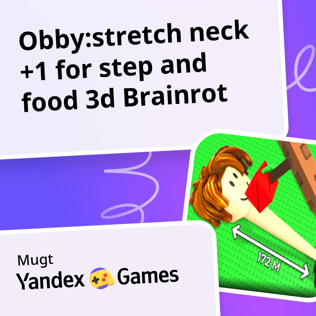 Obby:stretch neck +1 for step and food 3d Brainrot (döredijisi ...
