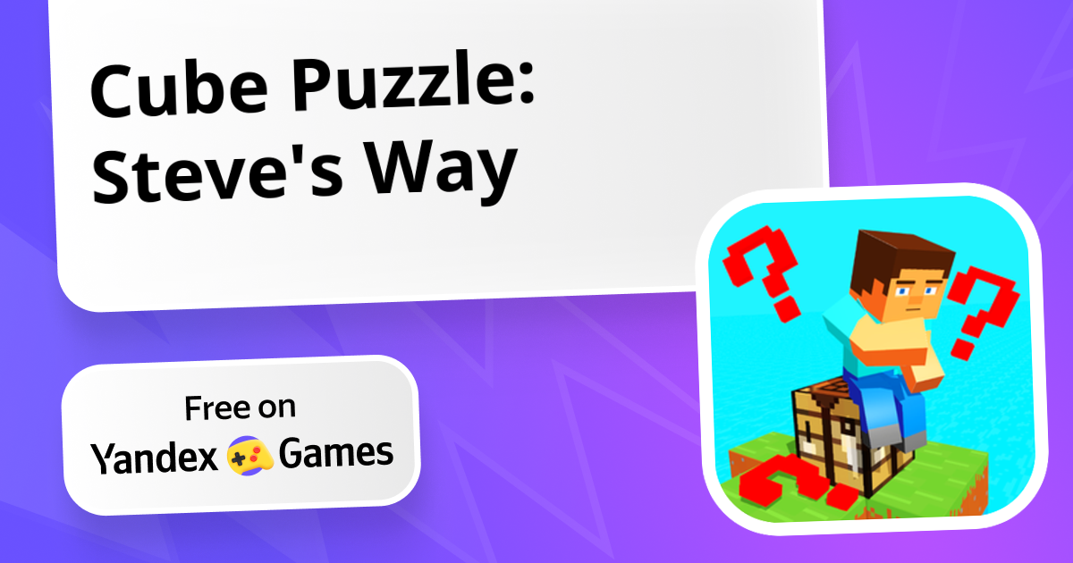 Cube Puzzle: Steve's Way (Limit Games tarapyndan) - Yandex Games on-da ...