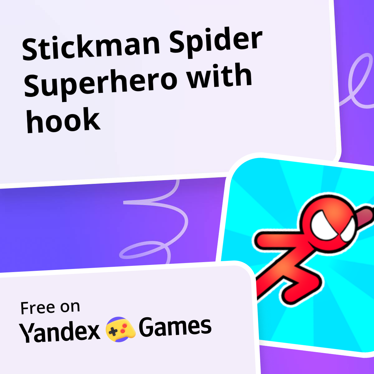 Stickman Spider Superhero with hook - play online for free on Yandex Games