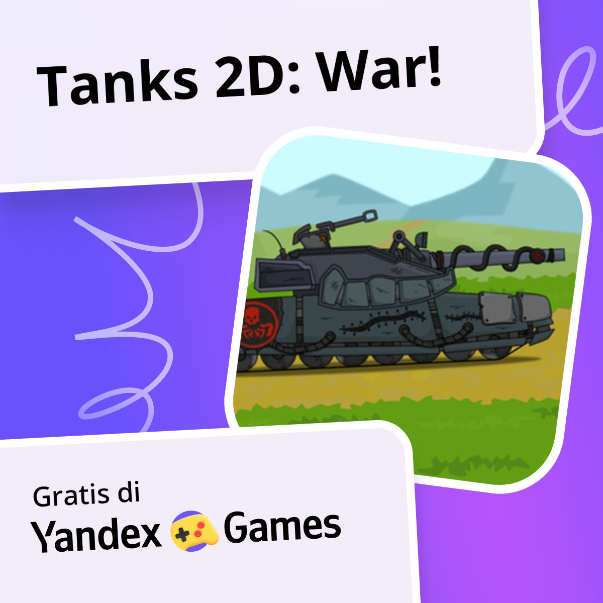 Tanks 2D: War! (oleh MirraGames) - main online gratis di Yandex Games