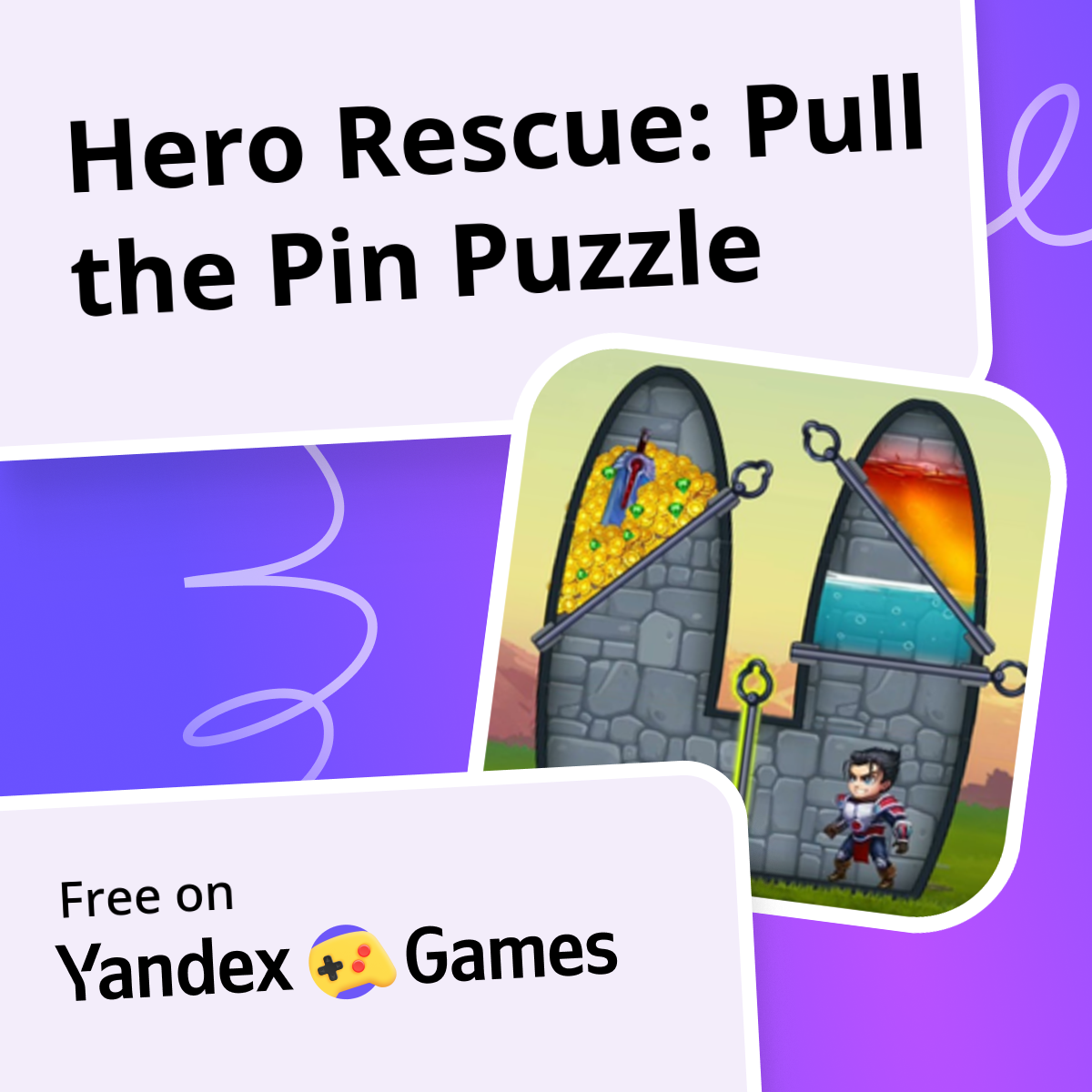 Hero Rescue: Pull the Pin Puzzle - play online for free on Yandex Games