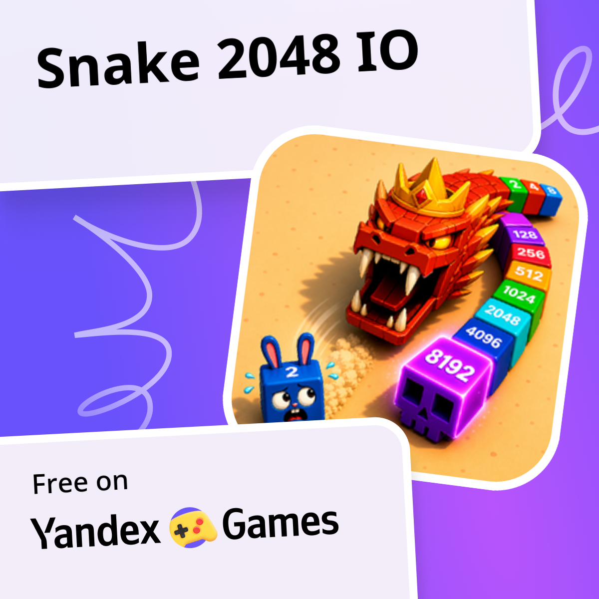 Snake 2048 IO - play online for free on Yandex Games