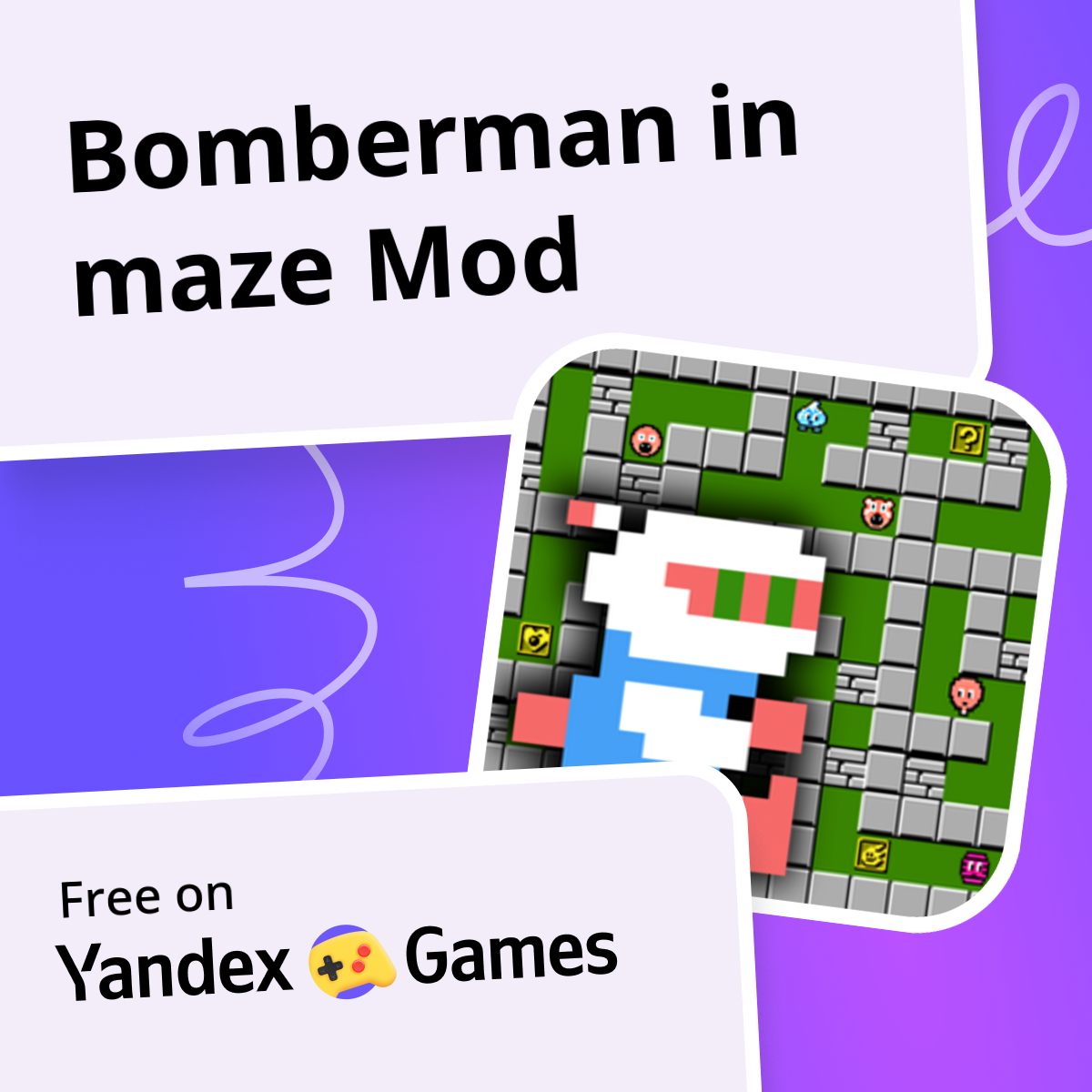 Bomberman in maze Mod (by AMG Games) - play online for free on Yandex Games