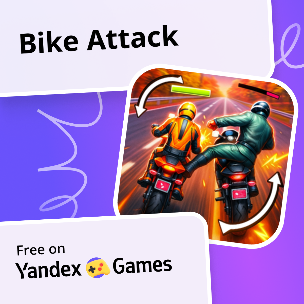 Bike Attack (توسط UnderConstructionGames) - به صورت آنلاین رایگان در Yandex Games بازی کنید
