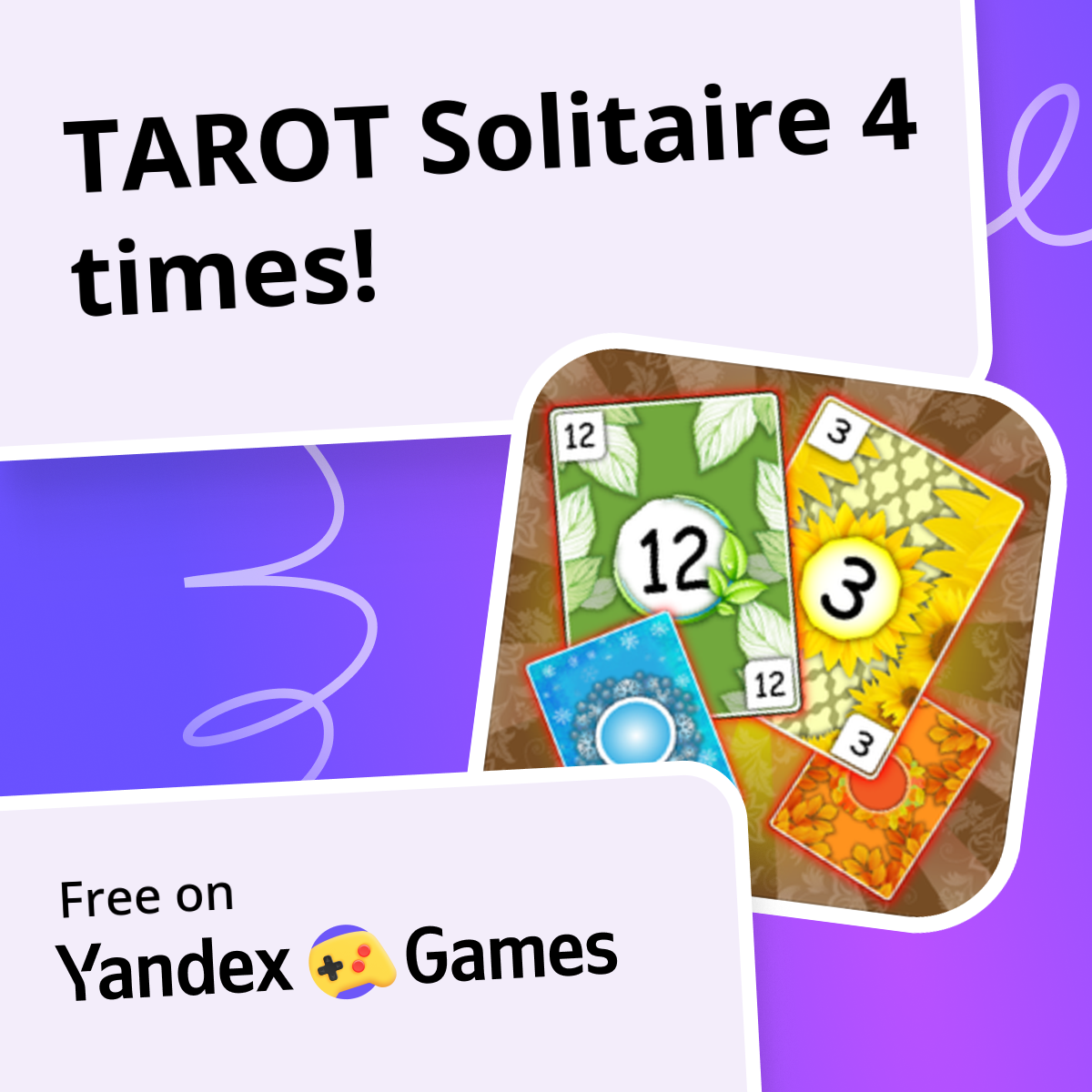 TAROT Solitaire 4 times! (by NewNSoft) - play online for free on Yandex ...