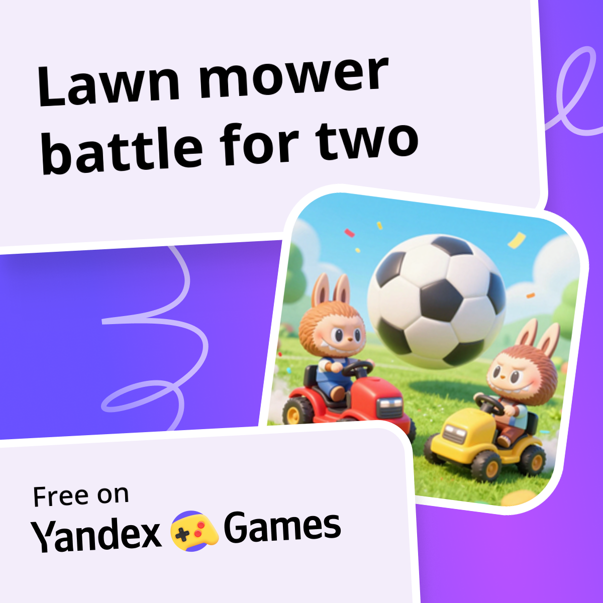 Lawn mower battle for two - play online for free on Yandex Games