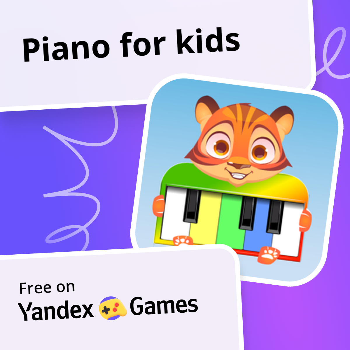 Piano for kids (by HappyPuzzle) - play online for free on Yandex Games