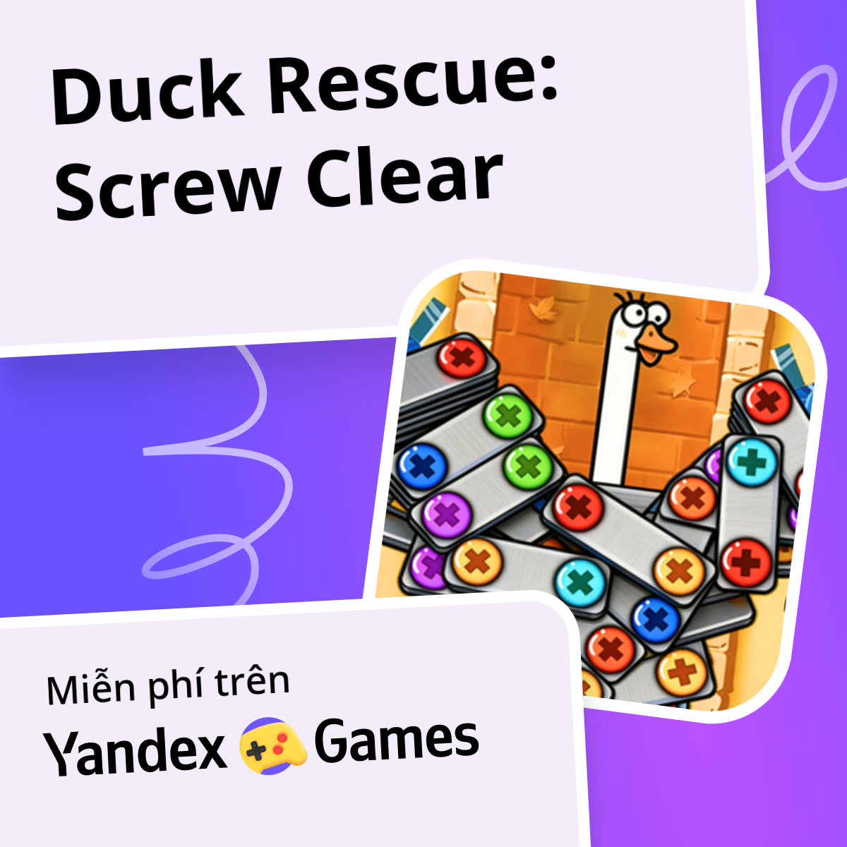 Duck Rescue: Screw Clear - chơi trực tuyến miễn phí trên Yandex Games