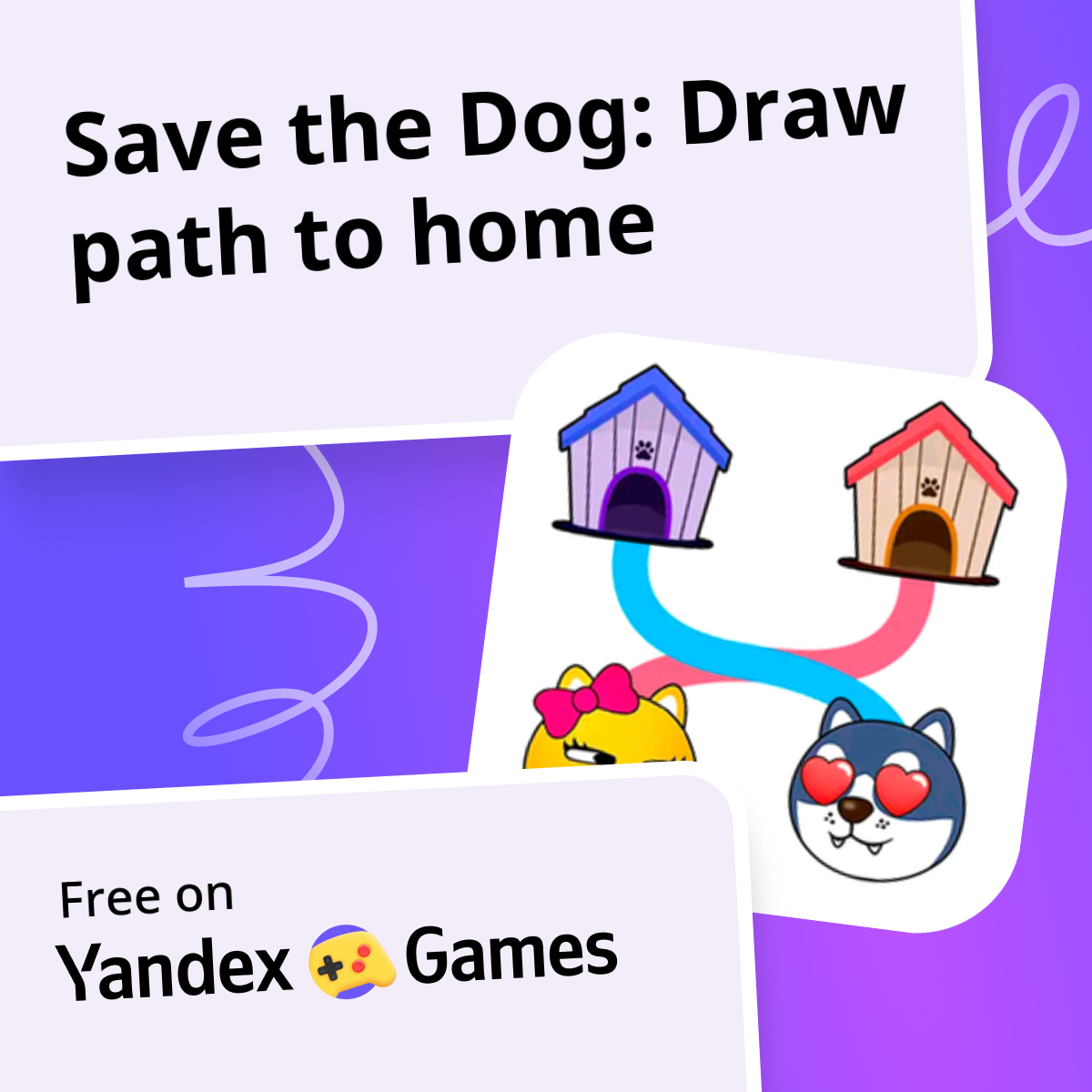 Save the Dog: Draw path to home - play online for free on Yandex Games