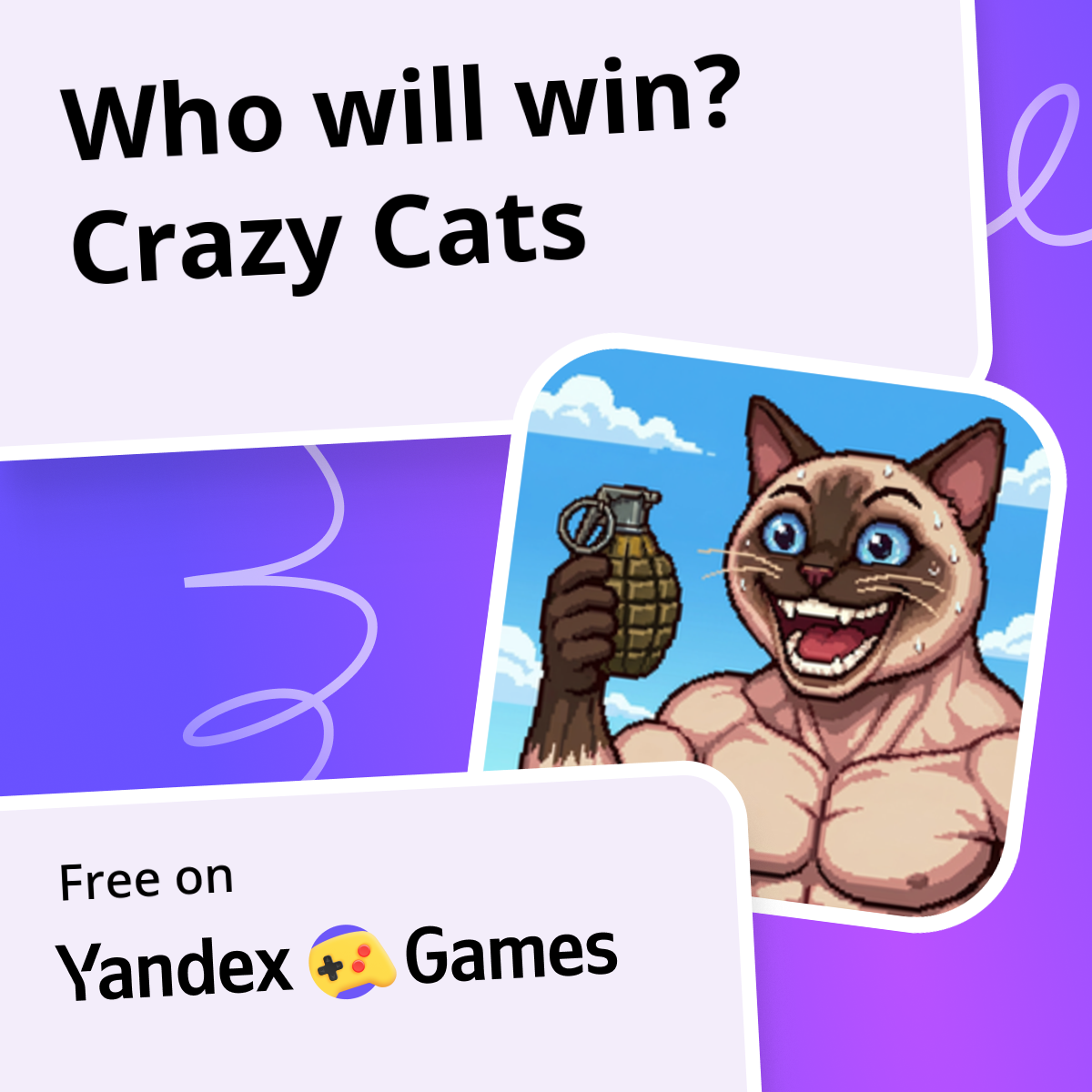 Who will win? Crazy Cats - play online for free on Yandex Games
