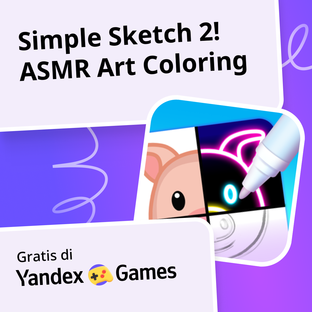 Simple Sketch 2! ASMR Art Coloring - main online gratis di Yandex Games