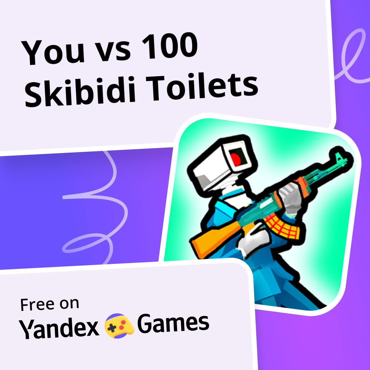 You vs 100 Skibidi Toilets (by GoGoMan) - play online for free on Yandex Games