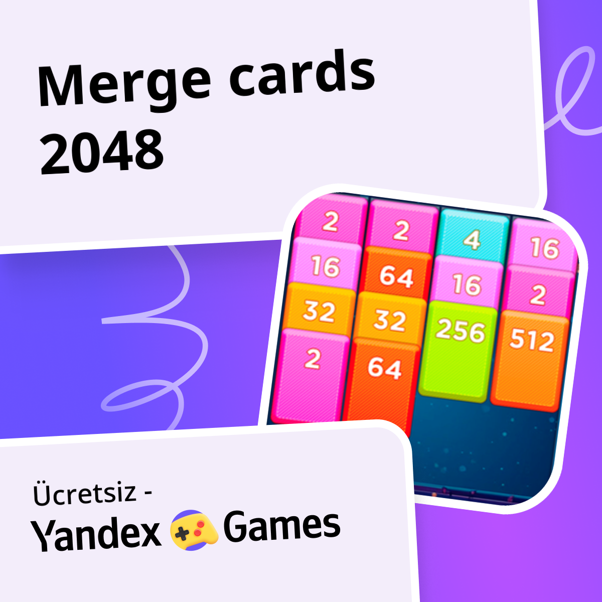 Merge cards 2048 (Just A Studio'den) - Yandex Games servisinde ücretsiz ...