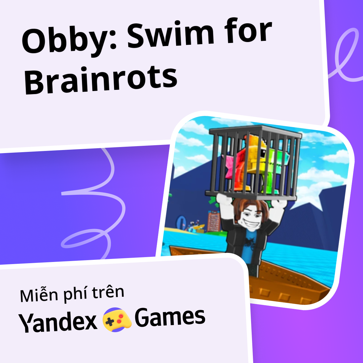 Obby: Swim for Brainrots - chơi trực tuyến miễn phí trên Yandex Games