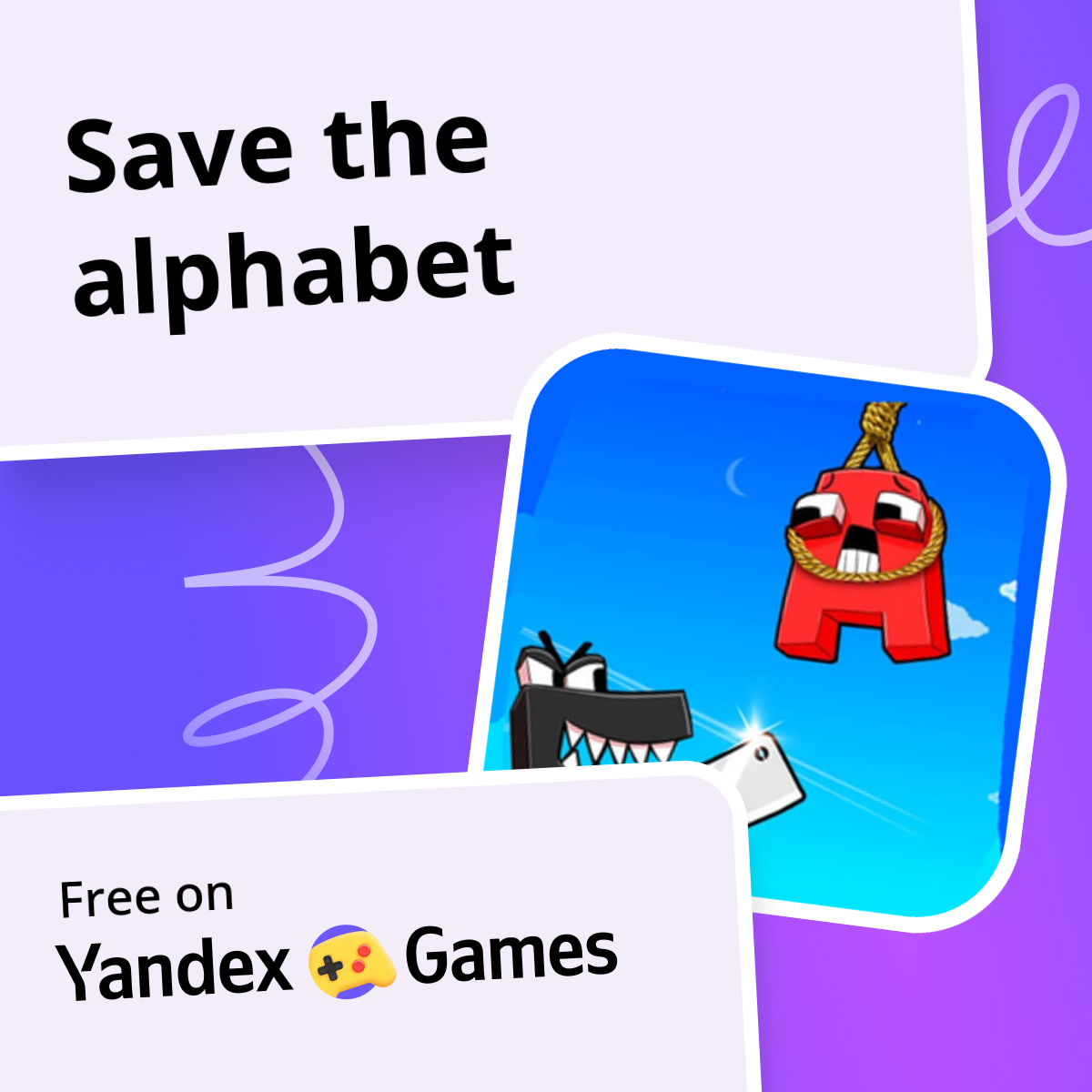 Save the alphabet - play online for free on Yandex Games