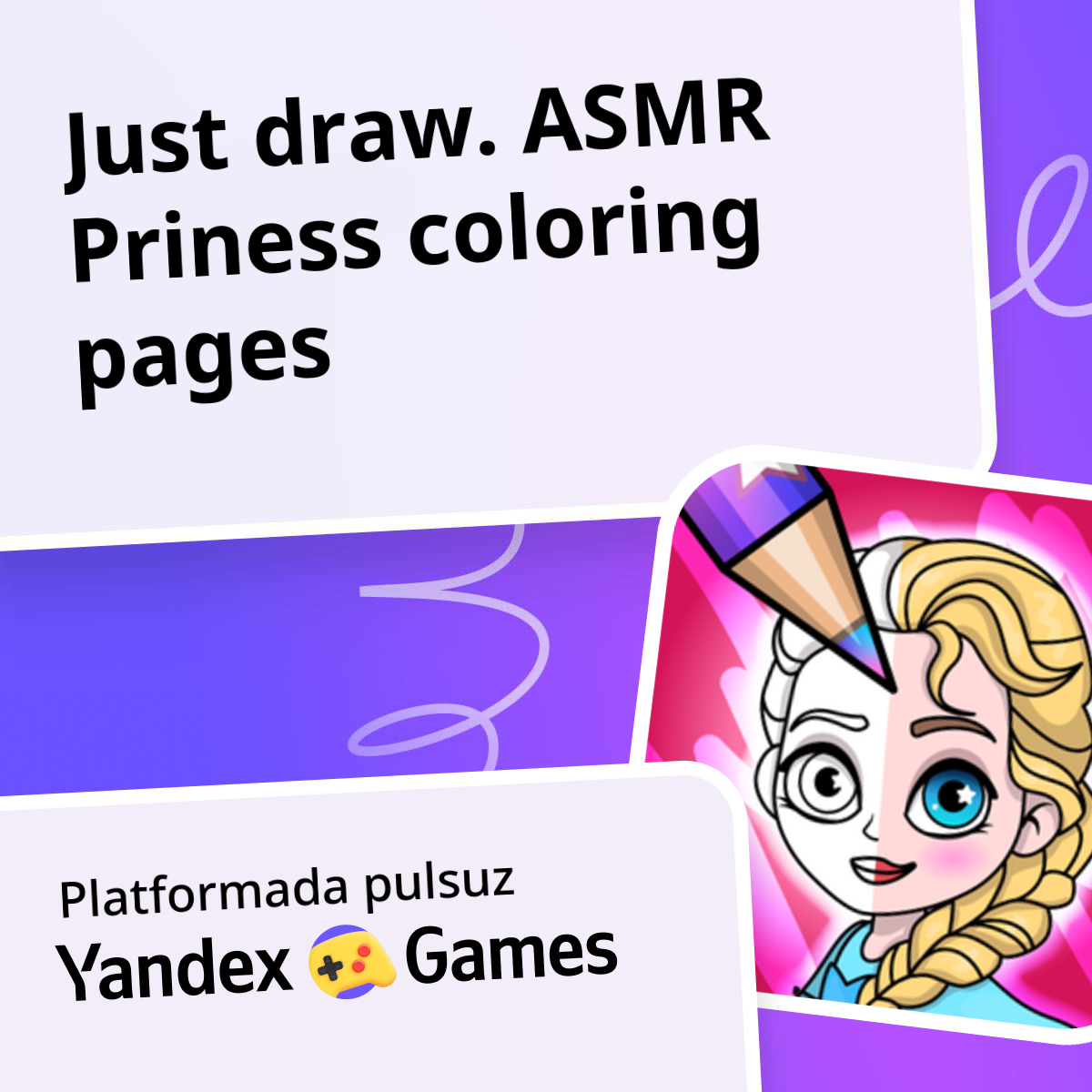 Just draw. ASMR Priness coloring pages - Yandex Games-də pulsuz onlayn ...