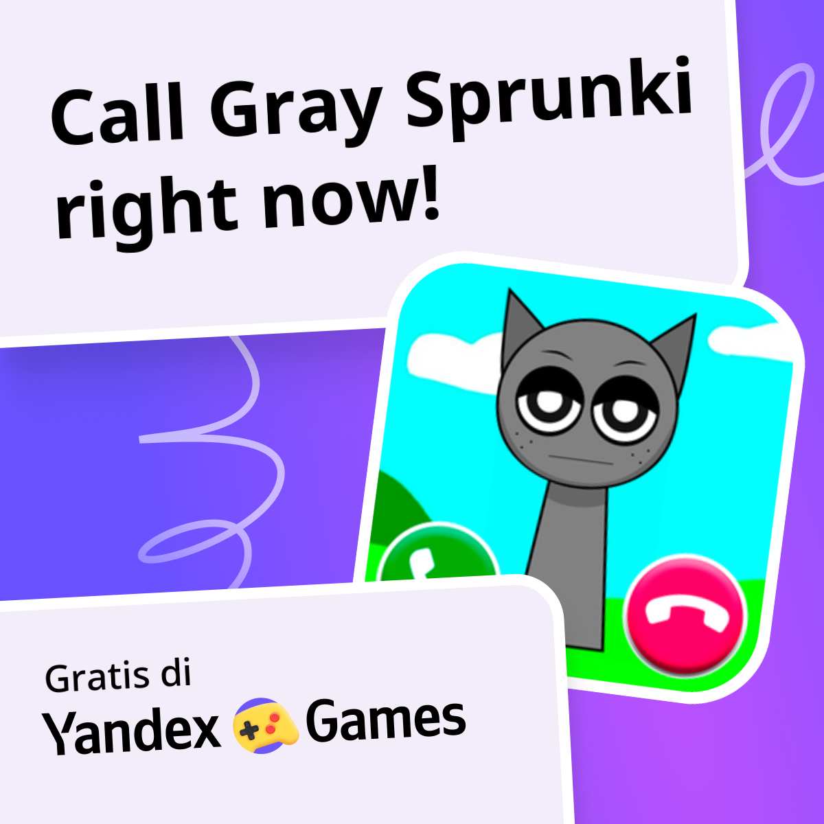 Call Gray Sprunki right now! (oleh BaBylON)- mainkan online secara ...