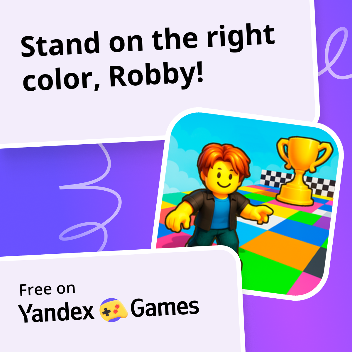 Stand on the right color, Robby! (by oriken studio) - play online for free on Yandex Games