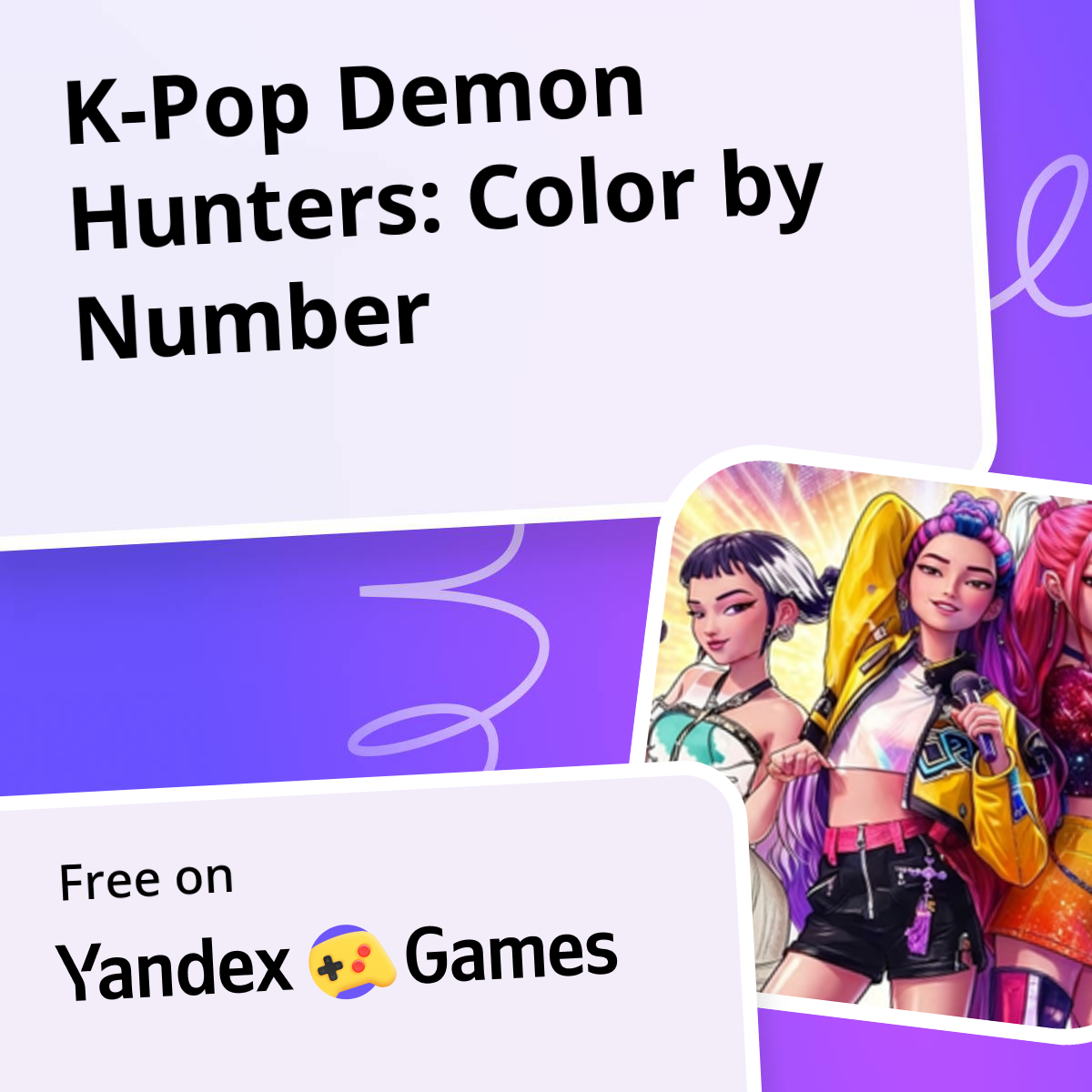 K-Pop Demon Hunters: Color by Number - play online for free on Yandex Games