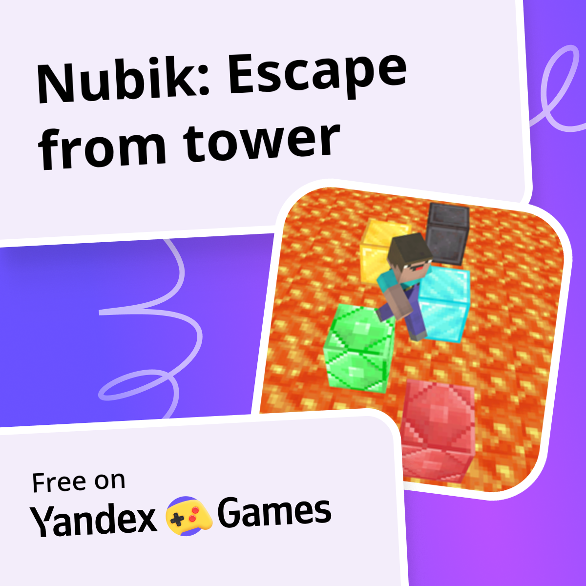 Nubik: Escape from tower (by Ahieh) - play online for free on Yandex Games