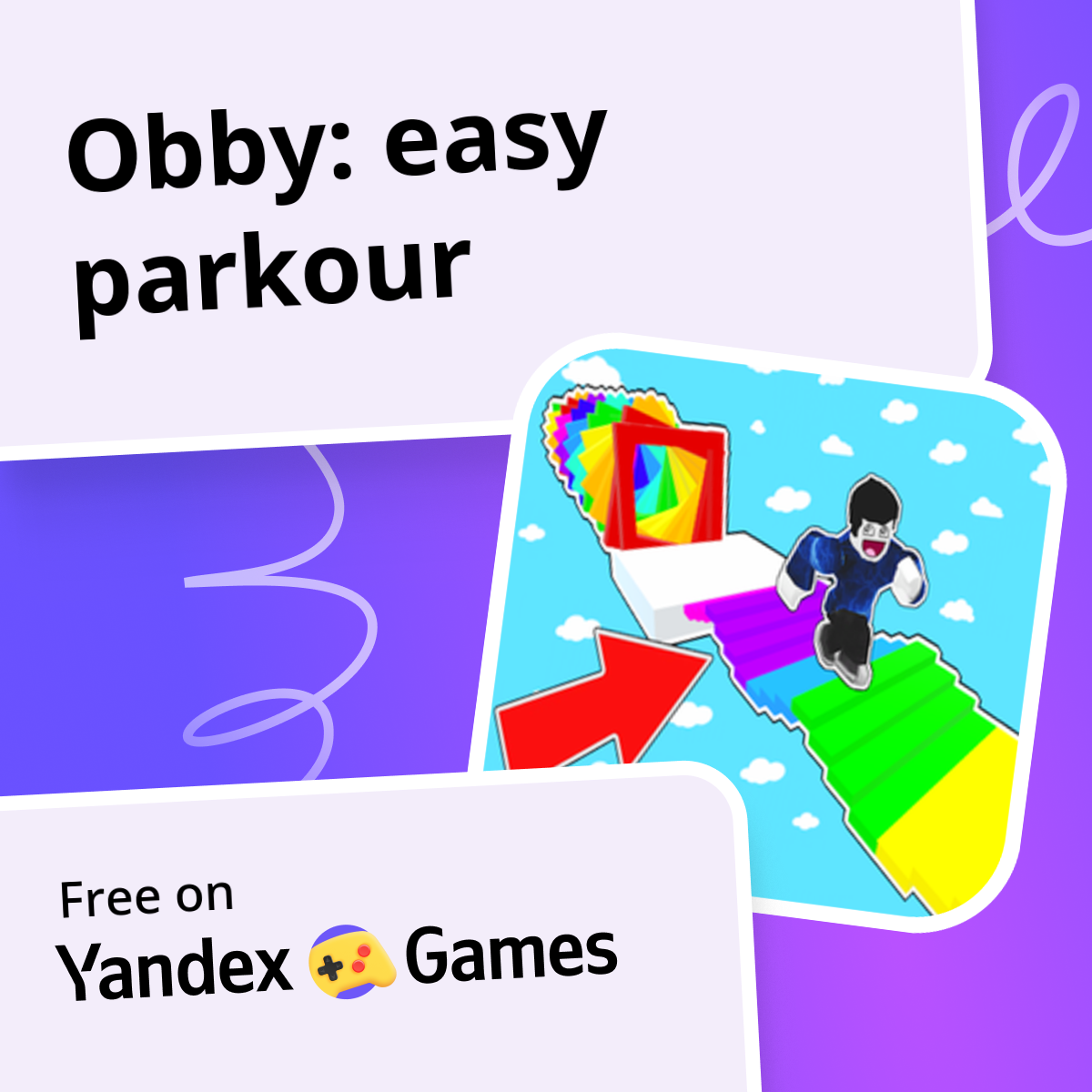 Obby: easy parkour - play online for free on Yandex Games